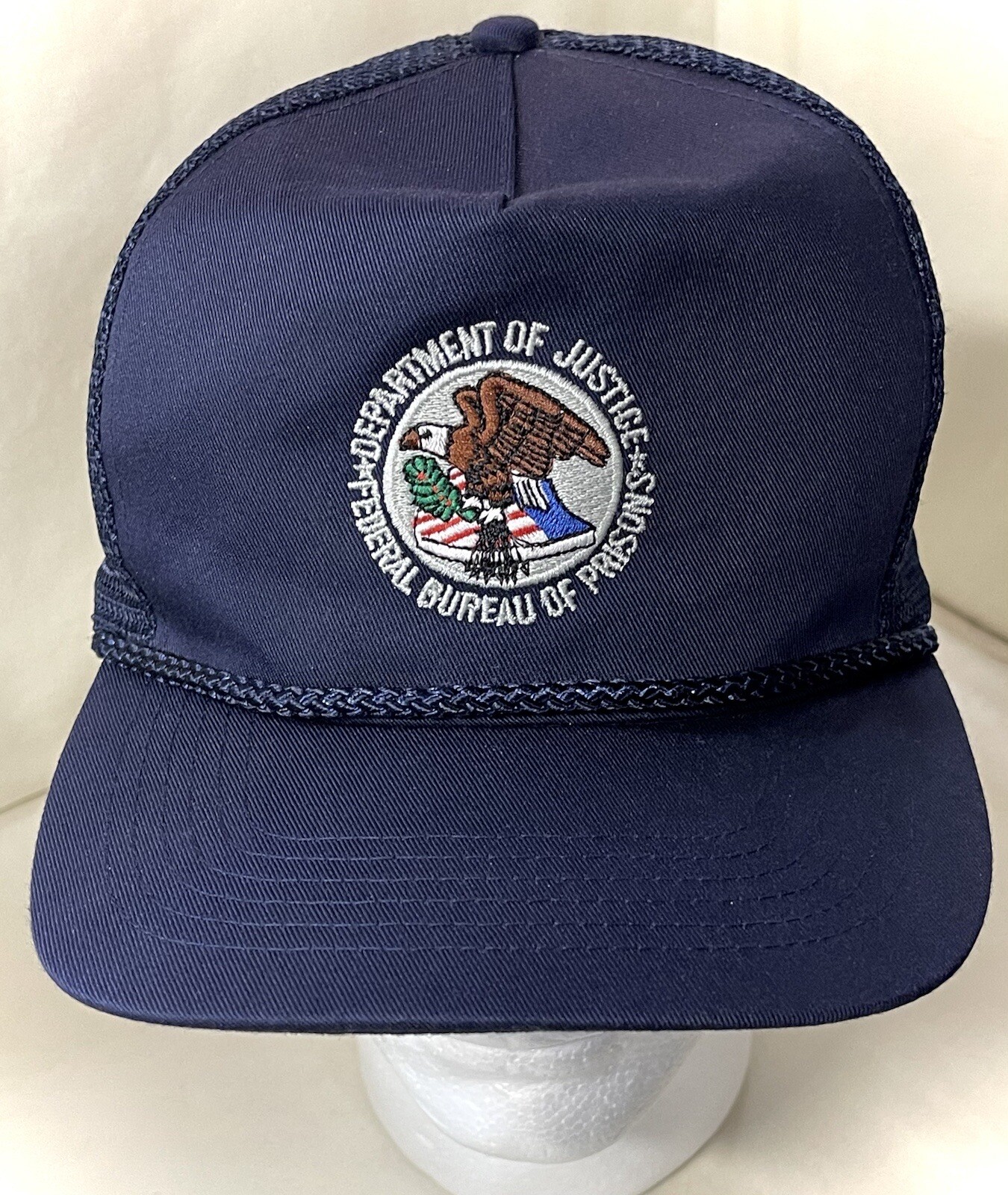 Vintage Department Of Justice Trucker Hat Federal Bureau Of Prisons ...