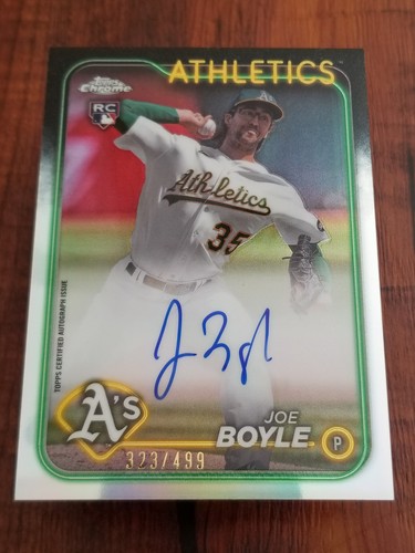 Joe Boyle 2024 Topps Chrome Update Refractor Rookie Auto Card - #323/ ...