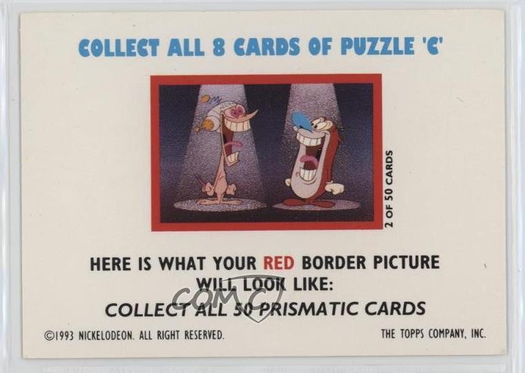 1994 Ren & Stimpy All-Prism Rubber Band Pattern Robin Hoek and Maid ...