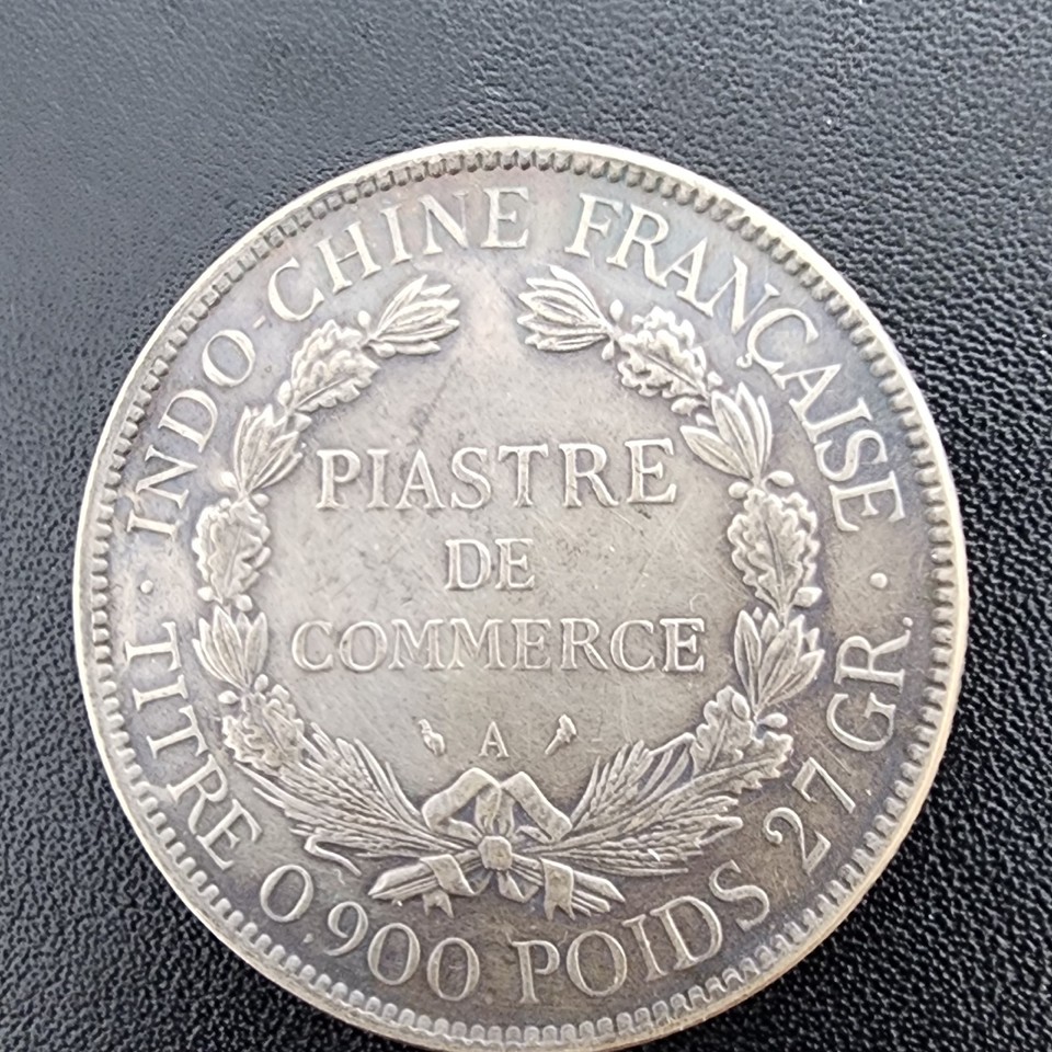 1875 Republique Francaise French Indochina Titre 0.900 Poids 1 Piastre ...