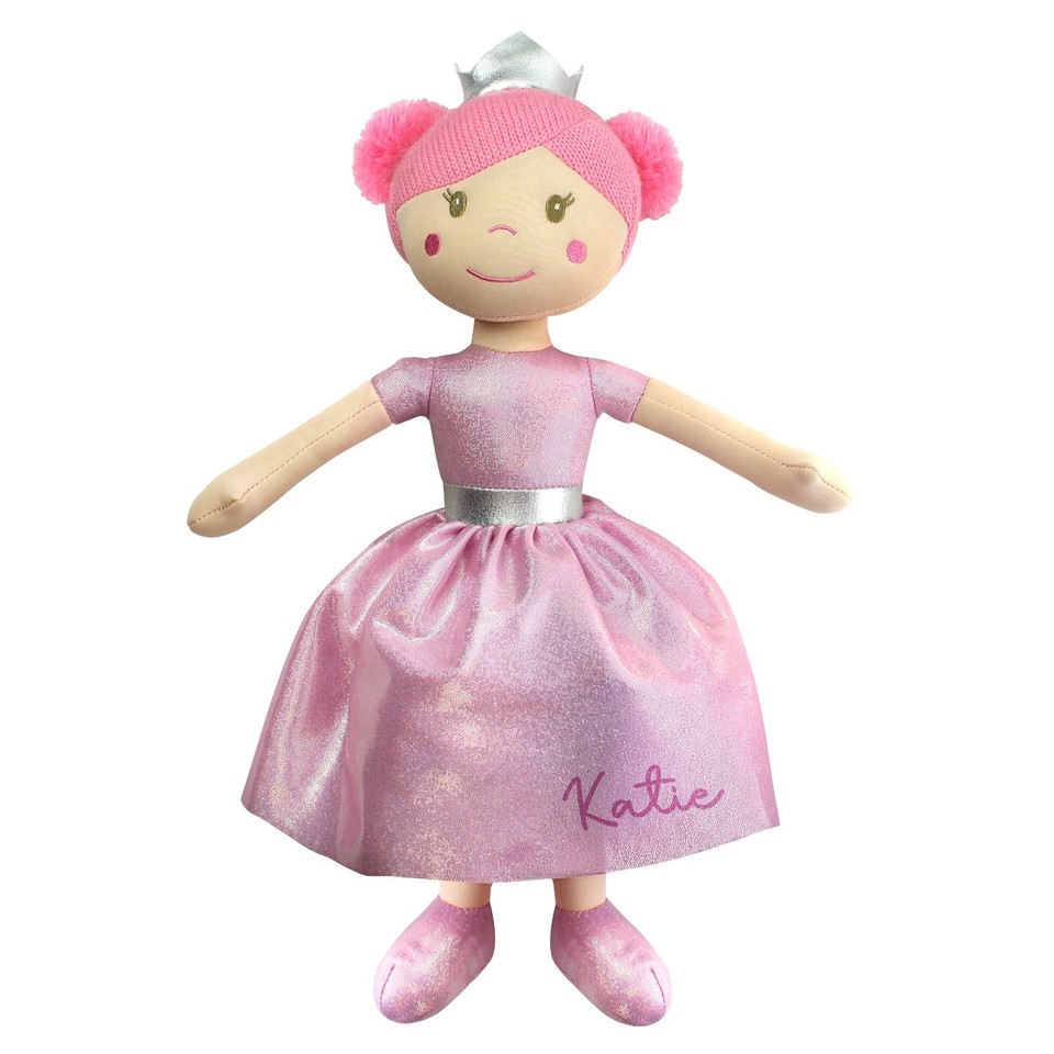 Personalised Name Only Pink Princess Ballerina Rag Doll - Birthday ...