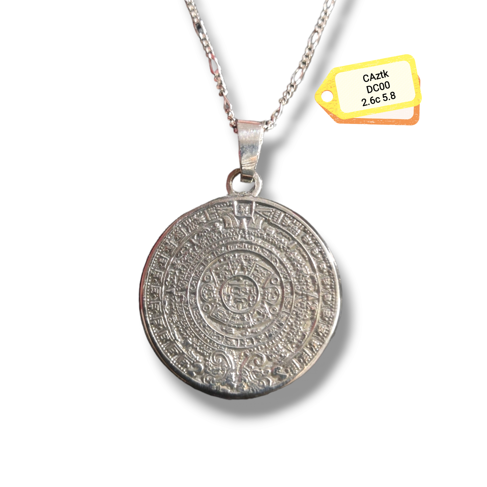 Colgante Dije Plata esterlina .925 Calendario Azteca Cadena de regalo ...