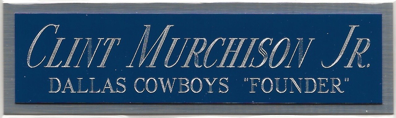 CLINT MURCHISON JR. COWBOYS NAMEPLATE AUTOGRAPHED HELMET-FOOTBALL ...