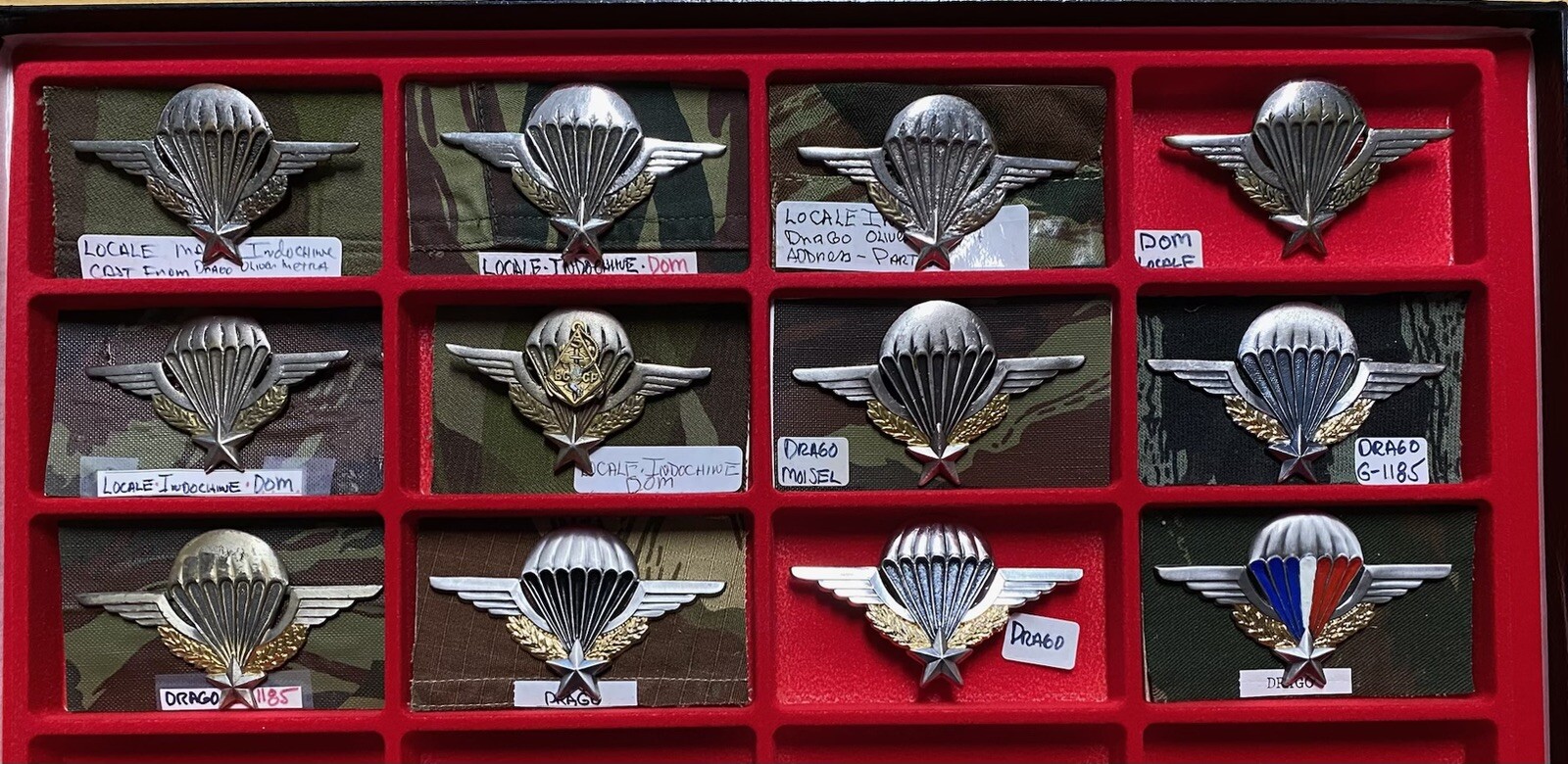French Para Paratrooper Insignia Badges Wings Rare Drago Army Set Lot ...