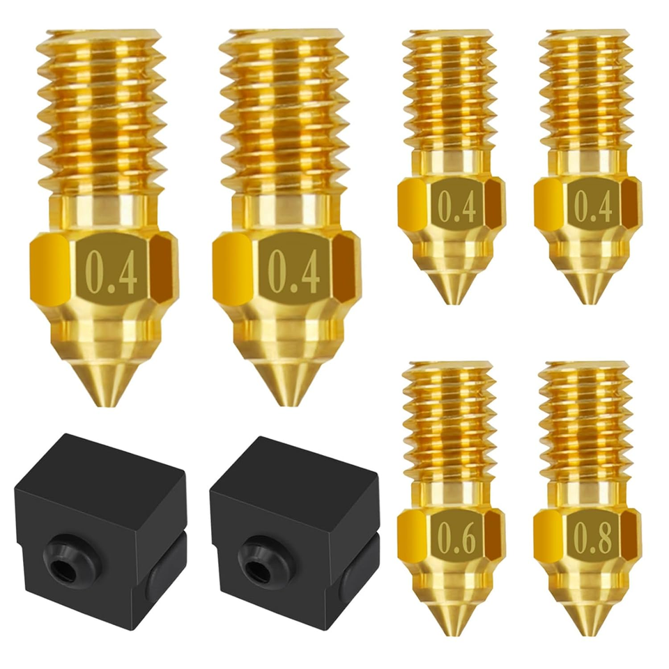 6Pcs Ender 3 V3 Se Nozzle Kit, 3D Printer Brass Nozzles 0.4Mm 0.6Mm 0 ...