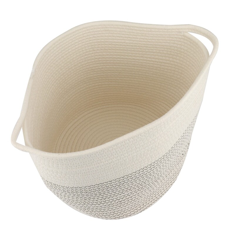 Square Storage Bins Basket 12.6X12.6X12.6 Inch,Small Round Cotton ...