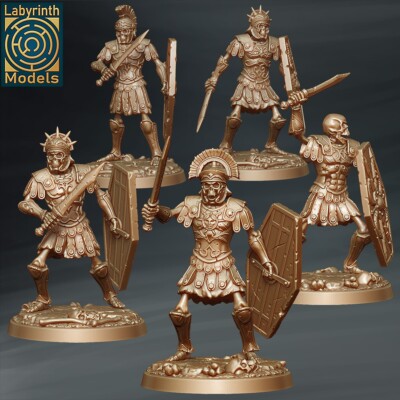 Inferi Legionaries(x5)/3Dprint/Dungeons and Dragons/TTRPG/Labyrinth ...