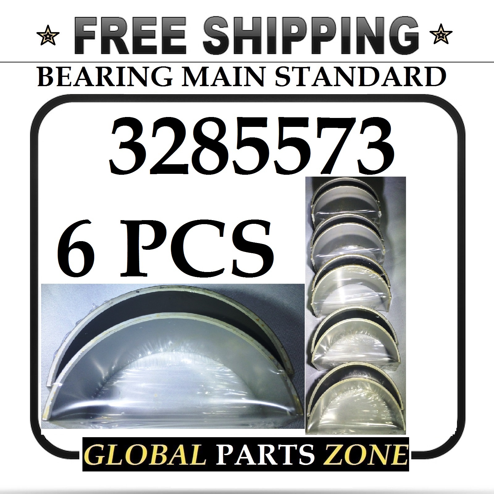 New Set 6 pcs Bearing Main STD 3285573 9Y7735 for Caterpillar C-15 FREE ...