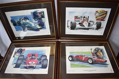 Set Of 4 Limited Edition Formula One World Champion Prints By Brian ...