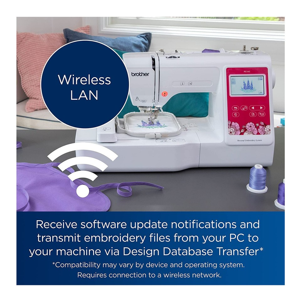Brother Elite PE545 3.7-In LCD Touch Display Computerized Embroidery ...