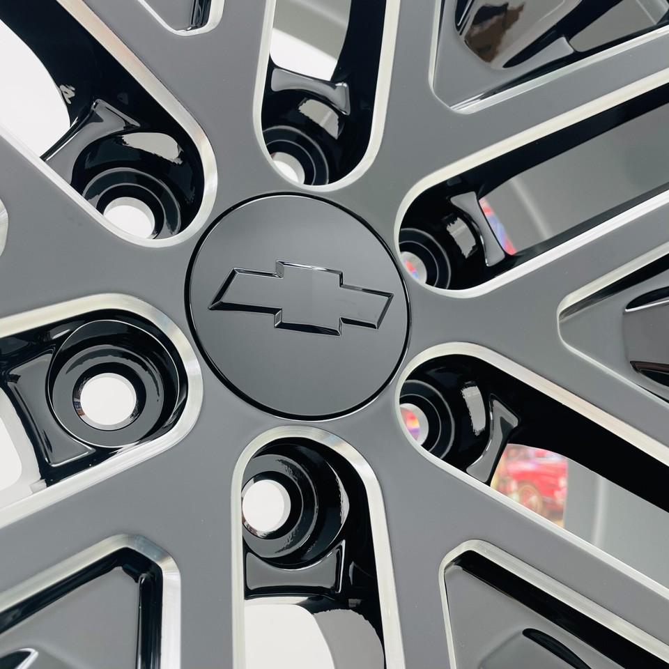 Black AT4 Wheels GMC Sierra Yukon Denali 22 Rims 2024 2023 2022 2021 ...