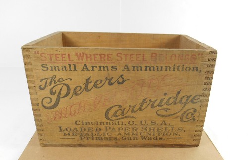 Vintage Wooden Peters Cartridge Co High Velocity 12 Ga Paper Shells ...
