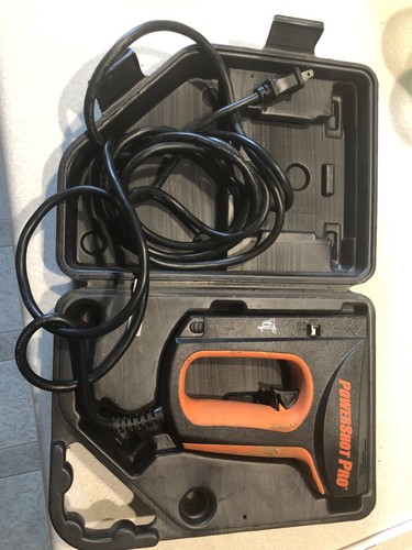 POWERSHOT PRO ELECTRIC CORDED STAPLER / NAIL GUN #9100 W/ HARD CASE | eBay