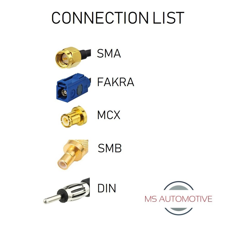 SMA FEMALE TO FAKRA FEMALE SAT NAV DAB GPS AERIAL ADAPTER CONNECTOR ...