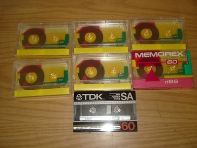Memorex dBS 60 lot of 6 unused/sealed cassettes + TDK SA60 vintage | eBay