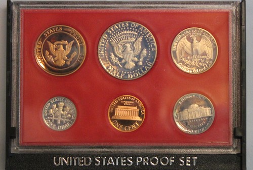 1982 Proof set CN-Clad Kennedy Half dollar Washington - (OGP) 5 coins ...