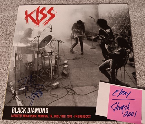 KISS Peter Criss SIGNED 'Black Diamond' Lp 1974 - NJ Horror Con RARE | eBay