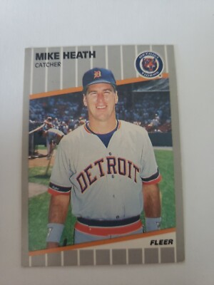 1989 Fleer Mike Heath ***RARE ERROR*** Tom Brookens on the back. See ...