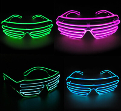EL Wire Neon LED Light Sunglasses Eyewear Shade Nightclub Halloween ...