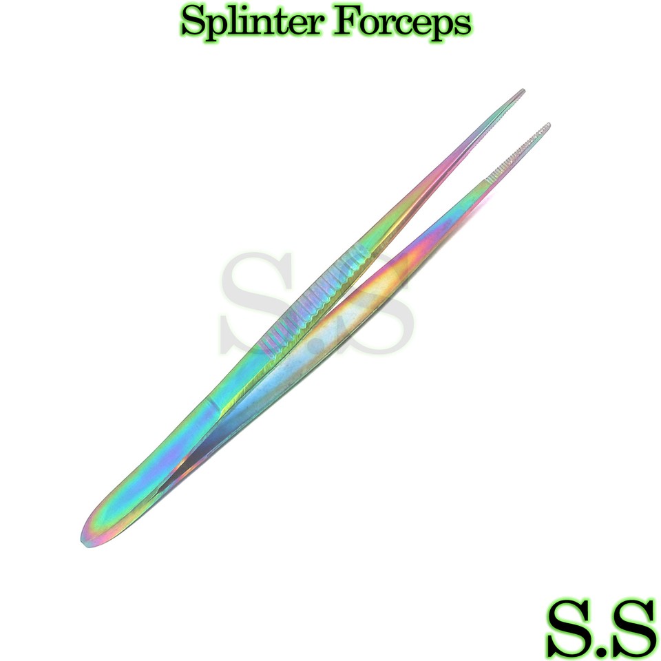 Splinter Forceps - Fine Point 4.5" Multi Color | eBay