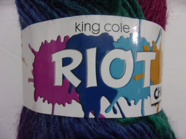 King Cole Riot Chunky Yarn Wool Blend 100g, Cool (Same Dye Lot), Sold ...