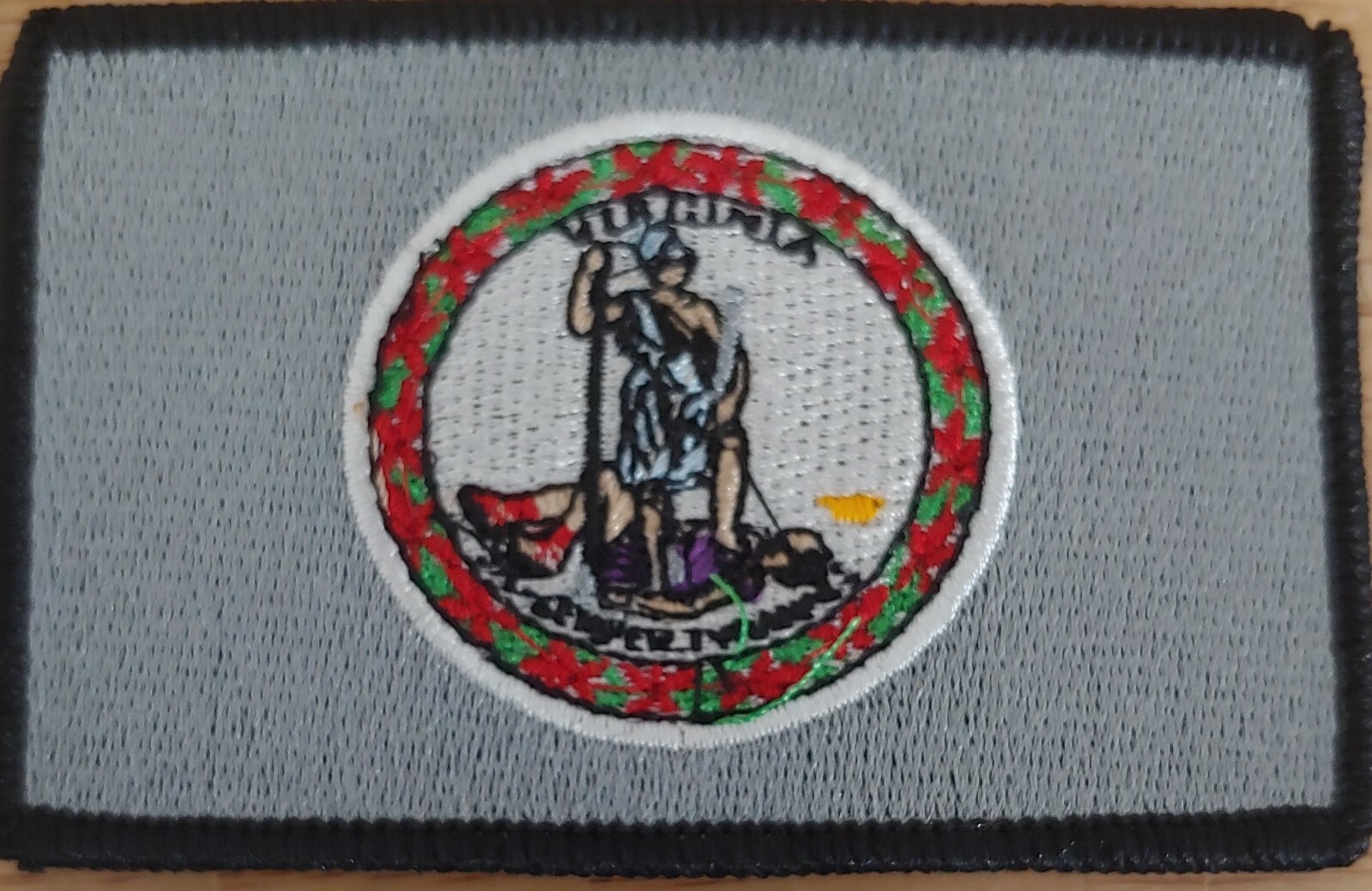 Virginia State Flag Patch W/ VELCRO® Brand Fastener Tactical Gray ...