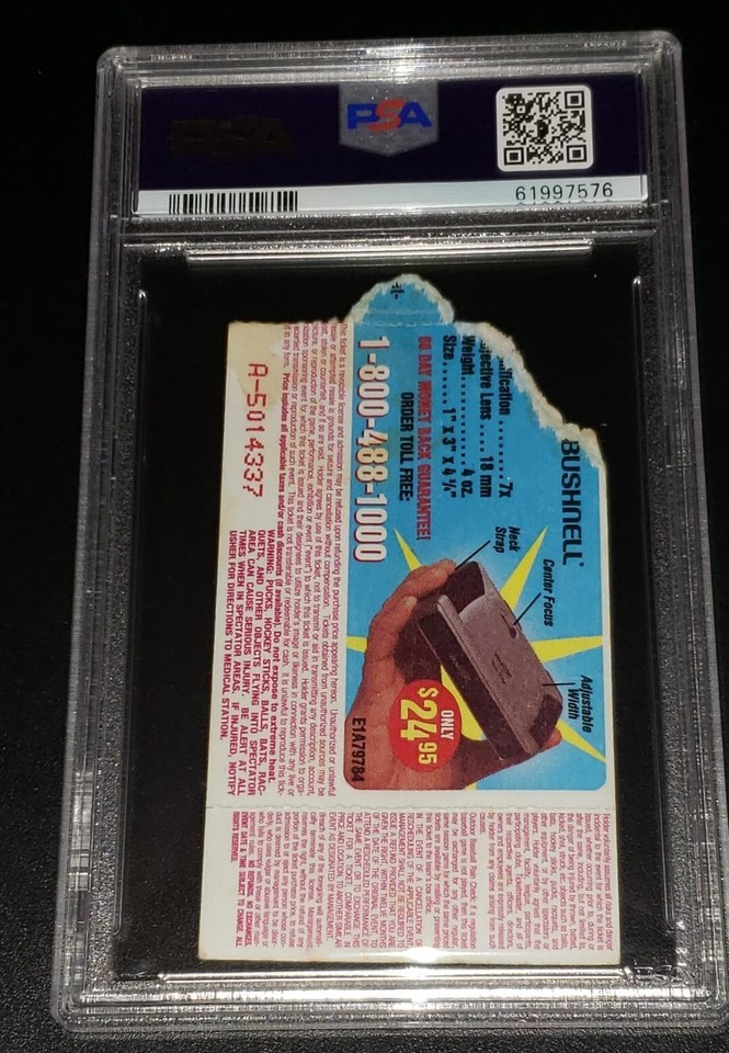 TOM BRADY NFL DEBUT GAME TICKET STUB 11/23/00-#1 CAREER GAME PSA POP 1 ...