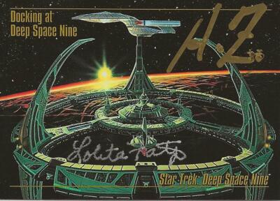 STAR TREK DS9 Herman Zimmerman & Lolita Fatjo SIGNED SKYBOX1993 Trading ...