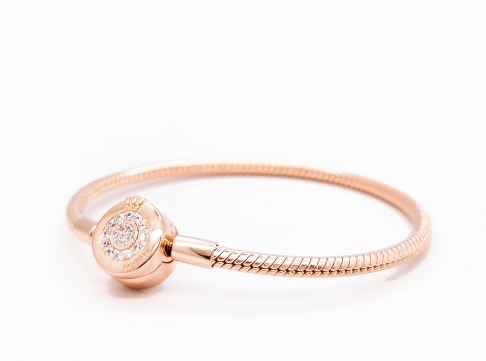 NEW Authentic PANDORA Rose 14k Moment Sparkling Crown O Charm Bracelet ...