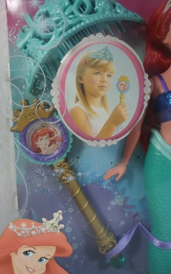 DISNEY MATTEL 2009 PRINCESS ARIEL THE LITTLE MERMAID DOLL WITH CROWN ...