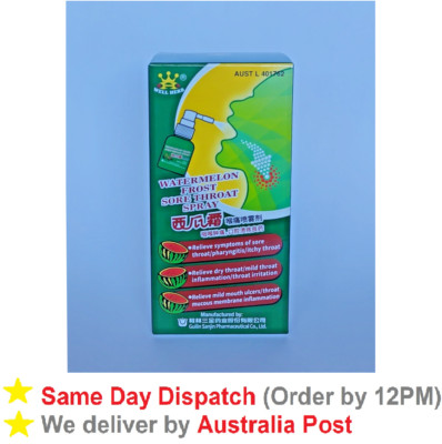 Watermelon Frost Sore Throat Spray 20ml, Sore Throat & Mouth Ulcer ...
