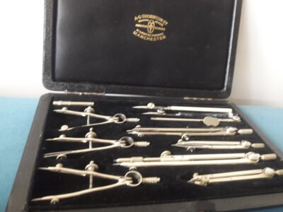 VINTAGE Drafting technical drawing set A.G.THORNTON LTD MANCHESTER ...