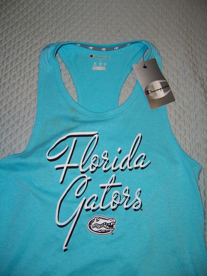Champion Florida Gators logo Tank top shirt Women's Blue cute back ...