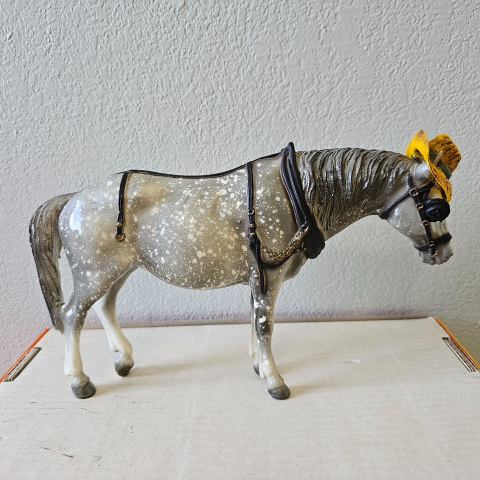 Breyer Horse Old Timer Glossy Dapple Grey #205 With Hat Traditional Model | eBay