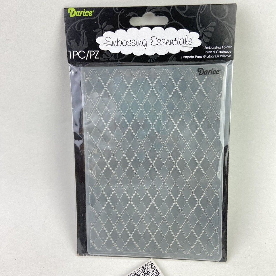 Lot 3 Darice Embossing Essentials Folders 5 x 7in Beehive Diamond ...