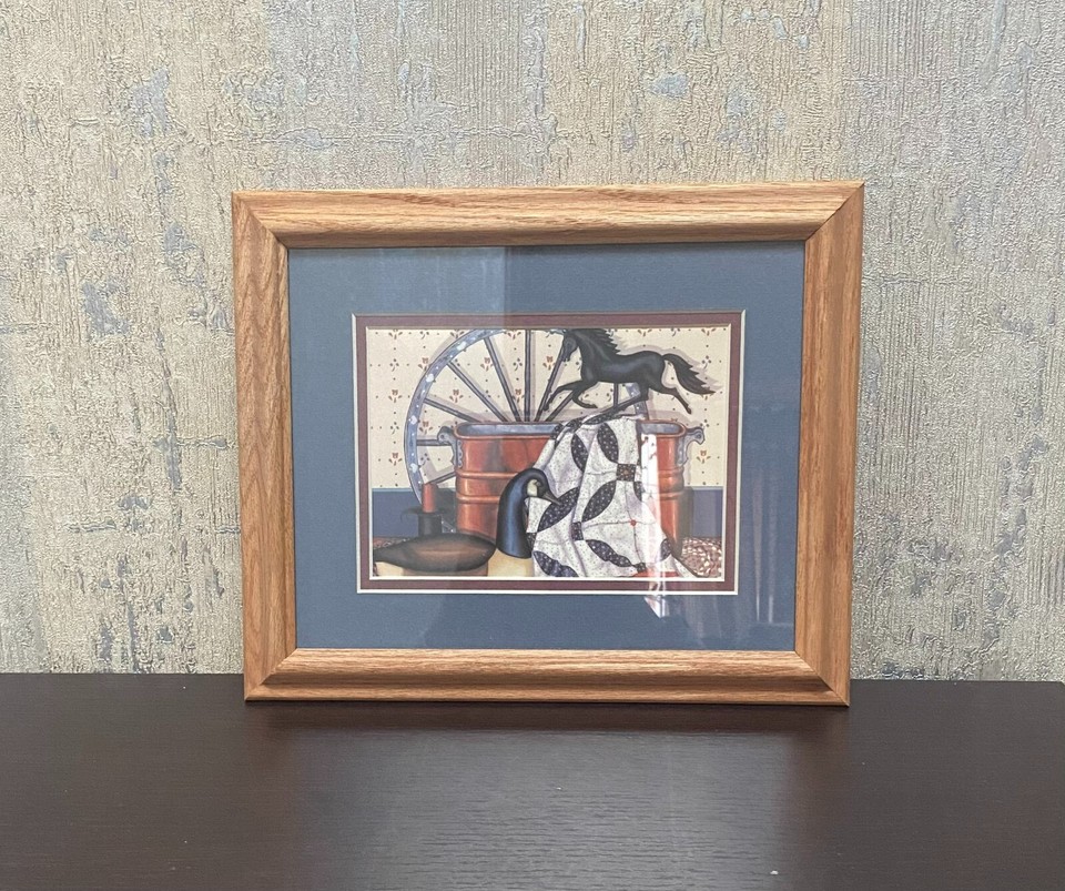 American Folk Artist Pat Pearson Country Coner Framed Picture | eBay