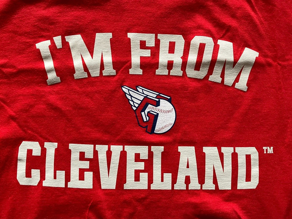 Cleveland Guardians I'M FROM CLEVELAND Red T-Shirt XL SGA from 08/30/24 ...