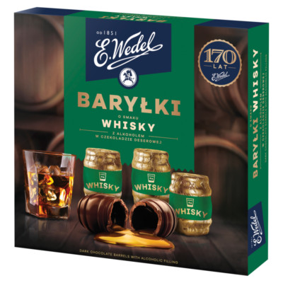 WEDEL BARRELS - WHISKY - 200G - ALCOHOL FILLING LIQUOUR DARK CHOCOLATE ...
