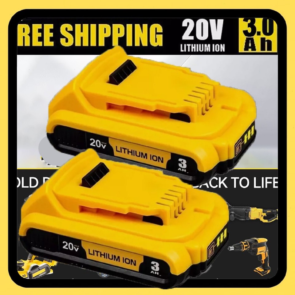 2Pack For Dewalt DCB203 20V Max Battery Lithium Ion 20 Volt DCB203-2 ...