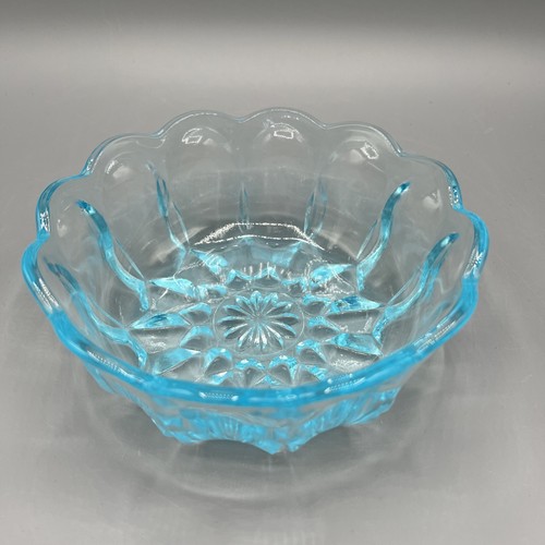 Vintage Anchor Hocking Fairfield Pattern Glass Bowl Ice Blue Aqua 6” | eBay