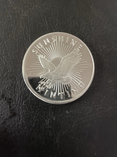 1 oz Silver Round Sunshine Minting .999 Fine Silver. Ships In Plastic ...