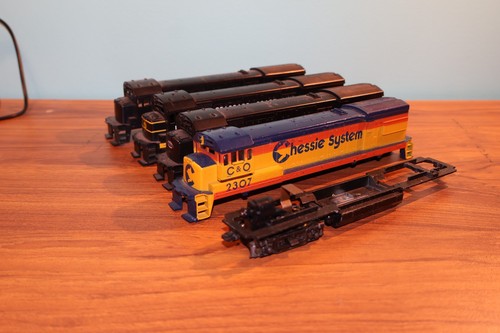Athearn GE 4 Axle Shells and incomplete chassis, NYC, Chessie, Seaboard ...