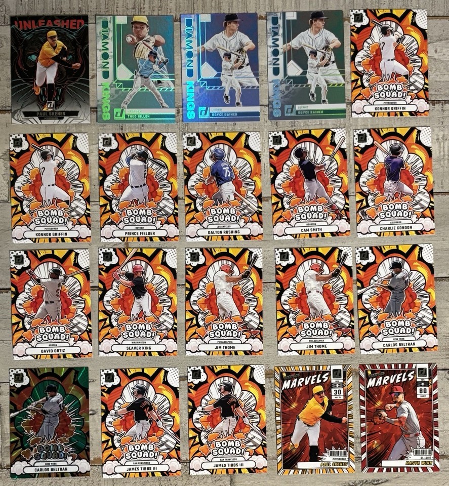 2025 Panini Donruss Baseball Inserts SPs + Foils + Laser Parallels Lot ...