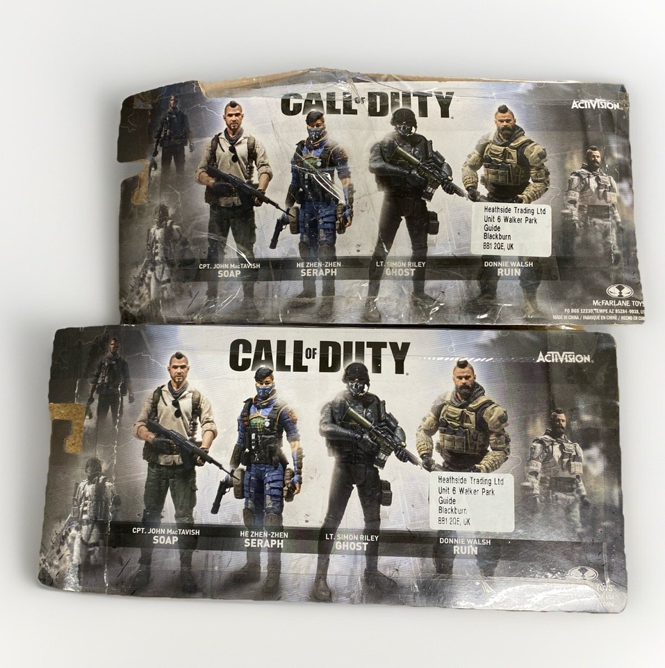 CALL OF DUTY 3 Action Figure Set Soap, Ruin, Ghost With Weapons ...