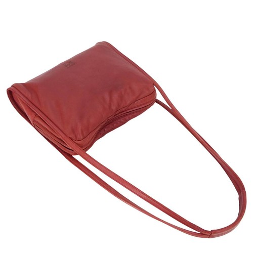 Good LOEWE Anagram Red Leather Gold Shoulder Bag Shoulder Tote Bag | eBay