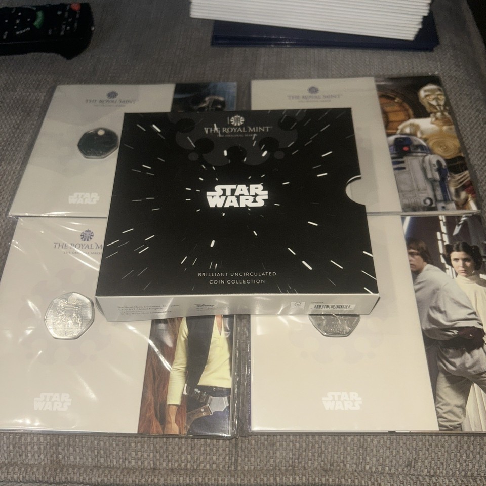 Star Wars Character Duos Set Of Four 50p Fifty Pence Coin Royal Mint ...