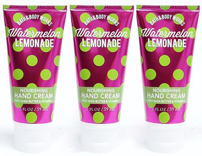 3 Bath Body Works WATERMELON LEMONADE Nourishing Hand Cream Lotion ...