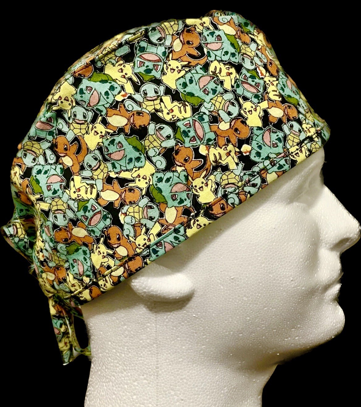 Pokémon Scattered Characters Scrub Hat Chemo Cap | eBay