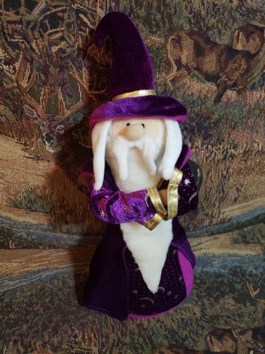 Purple Wizard Plush Gold Moon Stars Stuffed Toy Gandalf Carnival Toy 13 ...