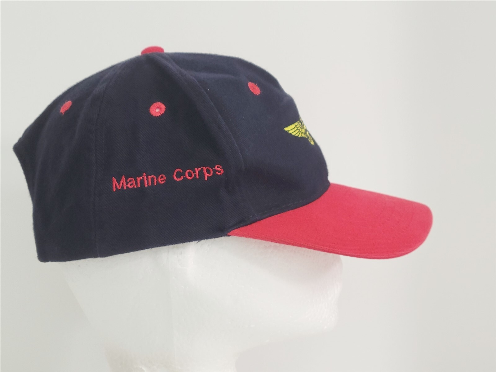 Marine Corps Flight Safety Blue Red Ball Cap Hat Embr… - Gem